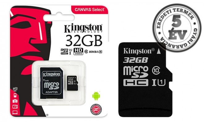 32GB KINGSTON microSDHC - 1 990 Ft - Gruppi.hu